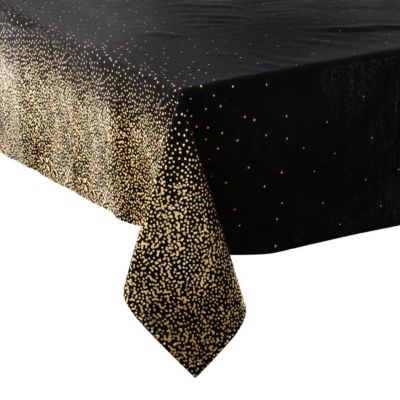 Nappe imprimée léopard 140x240cm noir et or - feeric lights & christmas