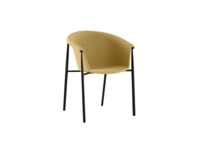 Nari Chaise en tissu jaune 2 pcs