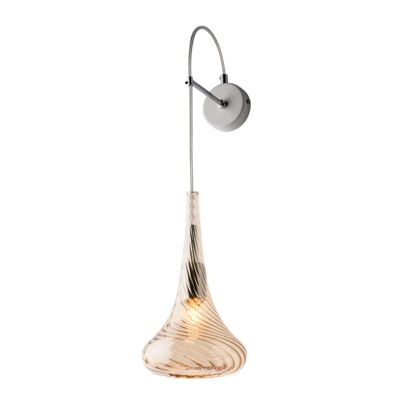 Nemesi Applique en fer et verre pyrex ambré 1 lumière .14 P.21 BL280-AP1-AM