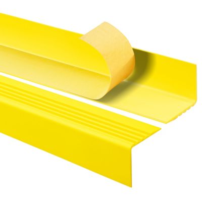 Nez de marche PVC 50x50 mm QUEST, profil antidérapant - 70 cm, jaune