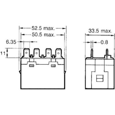 Omron G7L-2A-T 24 VDC Relais enfichable monostable 25 A 2 NO 1 pc