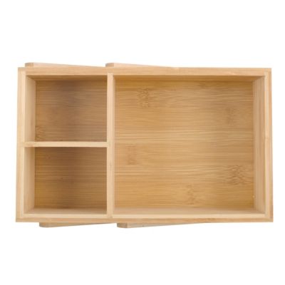 Organisateur de salle de bains en bambou 2 niveaux 16,7 x 25 x 16 cm ...
