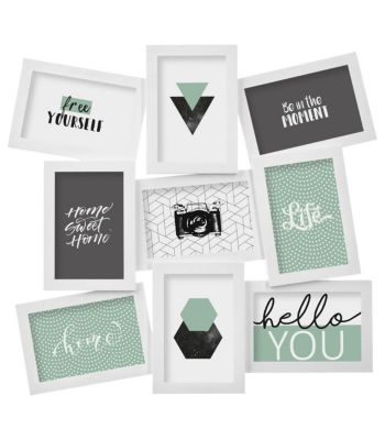 Pêle - mêle - 9 photos - Blanc- Atmosphera | Castorama