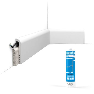 Pack 10 mètres Plinthe de rénovation SX185 avec colle - Orac x Cimaises ...