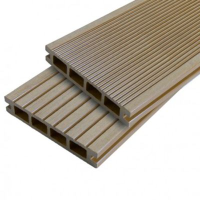 PACK 4 m² lame de terrasse composite Dual + ACCESSOIRES 2400mm Beige ...