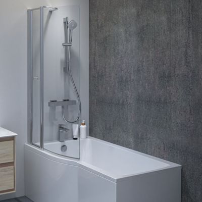 Pack baignoire bain douche 170 x 80 cm gauche IDEAL STANDARD Connect ...