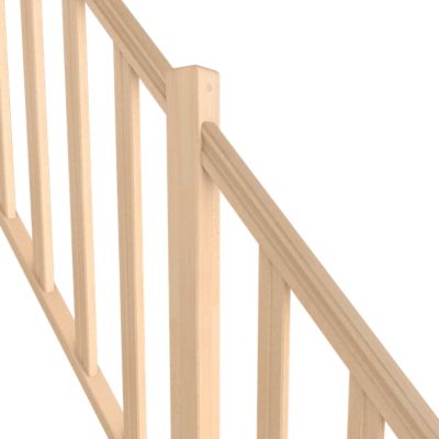 Pack balustrade Fortia verticale hêtre coloris naturel h.110 cm x l.271 ...