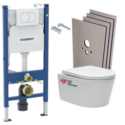 Pack Bati-support Geberit 112cm + Cuvette Swiss Aqua Technologies sans ...