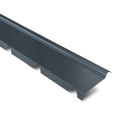 Pack de 2 Demi-faîtière à boudin crantée 2100 mm AXEL Gris Anthracite ...