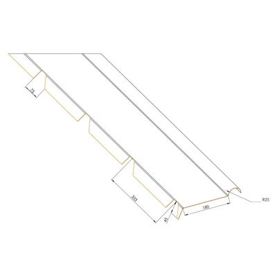 Pack de 2 Demi-faîtière à boudin crantée 2100 mm AXEL Gris Anthracite ...