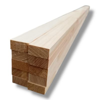 Pack de 48 lattes en pin 3x1x240 cm