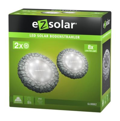 Pack de spots solaires encastrables EZ Solar GL089EZ - 2x12lm