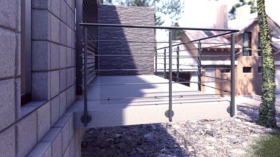 Pack garde-corps : prêt à poser latéral Prestio ral 7016 Kordo | Castorama