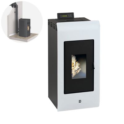 Pack Poêle à granulés ZARA 9 Etanche Kit Conduit Ventouse (sortie ...