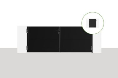 Pack portail battant NALI 3x1,2m + Portillon H.120cm noir mat