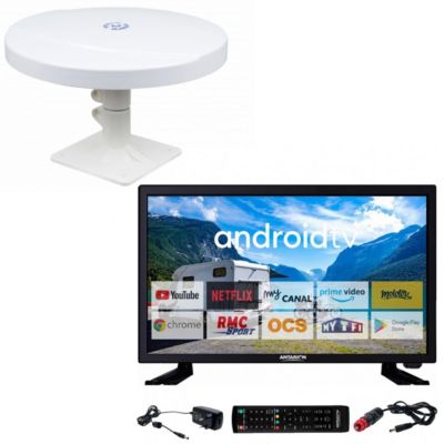 Pack TV LED 18.5" 47cm Téléviseur HD SMART + Antenne TNT ...