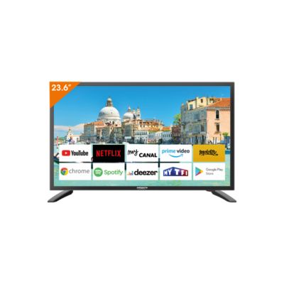 PACK TV LED 23.6" 60cm Téléviseur SMART CONNECT Androïd 11.0 12V ...