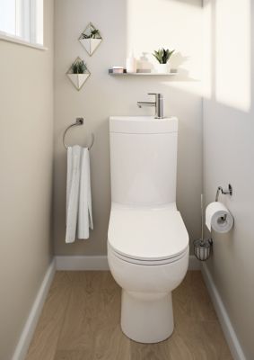 Pack WC à poser + lave-mains sans bride sortie horizontale GoodHome Cavally