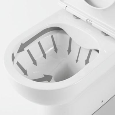 Pack WC à poser sans bride avec sortie horizontale GoodHome Cavally NF