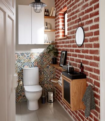 Pack WC à poser sans bride avec sortie horizontale GoodHome Cavally