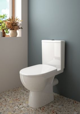 Pack WC à poser sans bride blanc Simiane Perline | Castorama