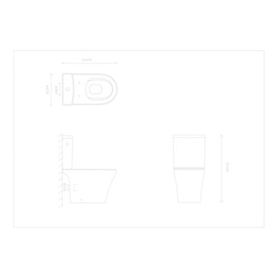 Pack WC à poser sans bride sortie horizontale ou verticale blanc Nanki