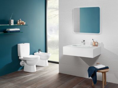 Pack WC à poser sans bride sortie horizontale Villeroy & Boch Direct Flush NF