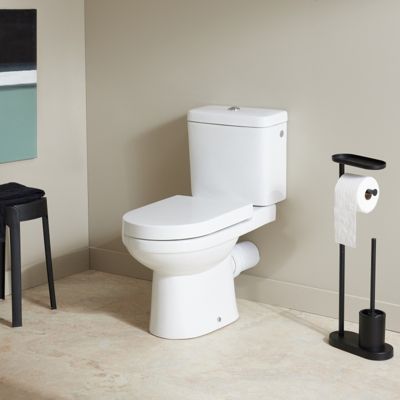 Pack WC à poser sortie horizontale avec abattant magnétique - Osiris | Castorama