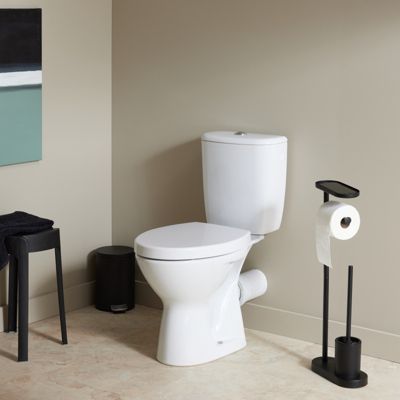 Pack WC à poser sortie horizontale NF avec bride - Sonia