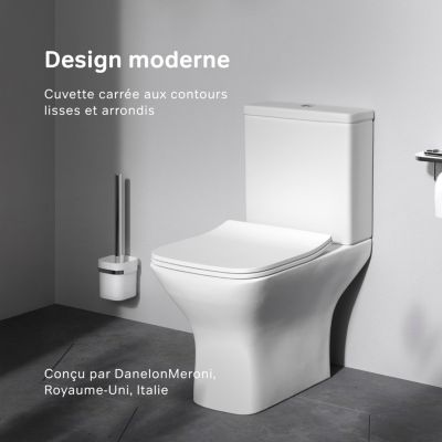 Pack WC à poser sortie horizontale sans bride, Gem, avec couvercle de ...