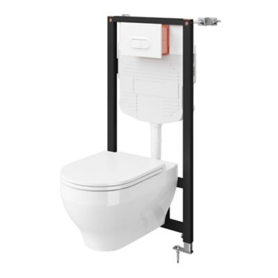 Pack WC suspendu compact sans bride Cavally GoodHome | Castorama