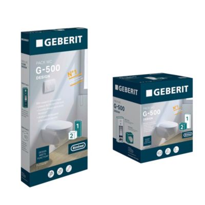 Pack WC suspendu sans bride, Geberit G-500 Design