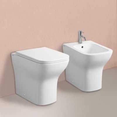 Paire Bidet + Installation De Toilette Au Sol Affleurante Au Mur En ...