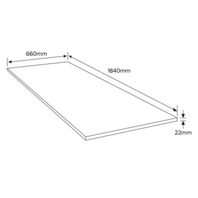 Panneau aggloméré hydro RL4 - 184 x 66 cm, ép.22 mm (vendu au panneau)