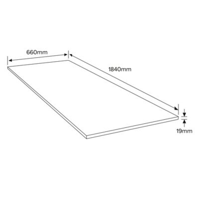 Panneau aggloméré RL4 - 184 x 66 cm, ép.19 mm (vendu au panneau)