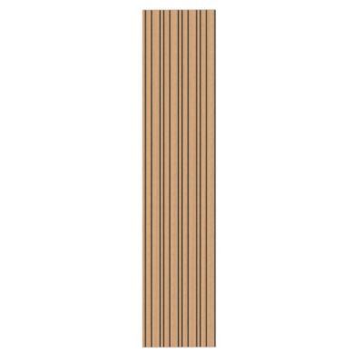 Panneau Boa en MDF fond noir, tasseaux décor chêne Saragosse L. 280 x l ...