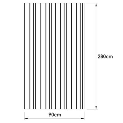 Panneau Boa en MDF fond noir, tasseaux décor chêne Saragosse L. 280 x l ...
