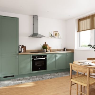 Panneau de finition îlot Goodhome Ash vert sauge l H. 89 cm x l. 200 cm x Ep. 16 mm