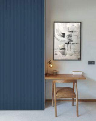 Panneau décoratif fraisé Serval bleu L.280x l.60cm Ep. 1,5cm