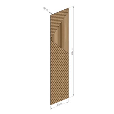 Panneau décoratif Odin en MDF(m) décor chêne Saragosse L. 260 x l. 60 ...