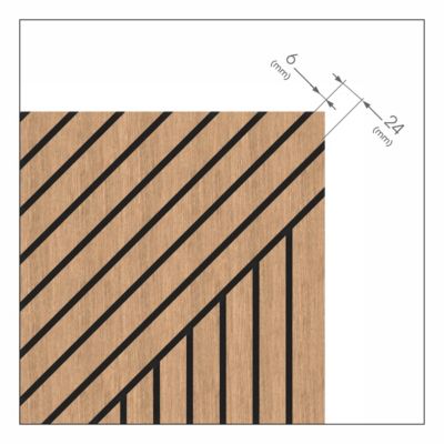 Panneau décoratif Odin en MDF(m) décor chêne Saragosse L. 260 x l. 60 ...
