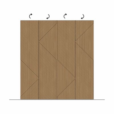 Panneau décoratif Odin en MDF(m) décor chêne Saragosse L. 260 x l. 60 ...