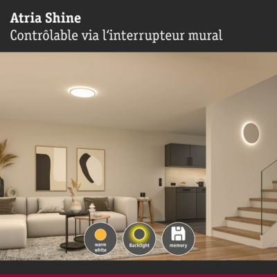 Panneau LED Atria Shine rond 400mm 32W / 3W 2700lm / 0lm 3000K Blanc