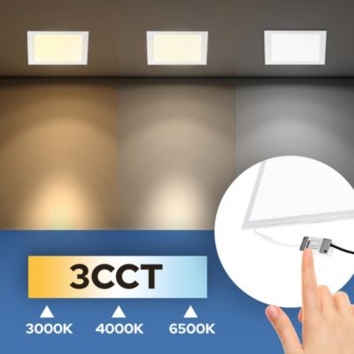 Panneau LED slim edgelit encastrable 60x60x0,8 cm, 50W, 5000 lm, 3CCT ...