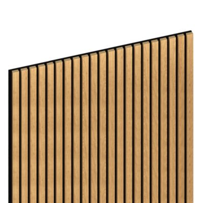 Panneau MDF noir avec lamelles 90 x 280 cm | Castorama