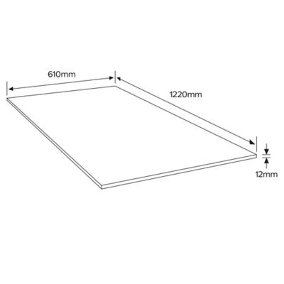 Panneau médium (MDF) - 122 x 61 cm, ép.12 mm (vendu au panneau) | Castorama
