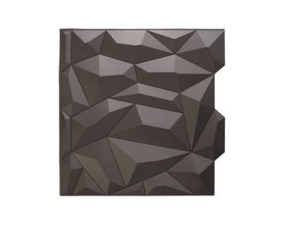 Panneau mural PVC 3D Glacier gris 61 x 61 cm
