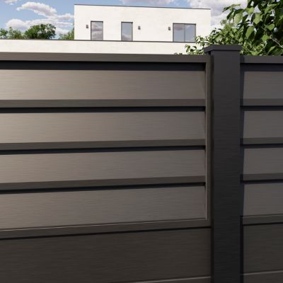 Panneau persienne Neva L.179.1 x H.44,1 cm aluminium anthracite