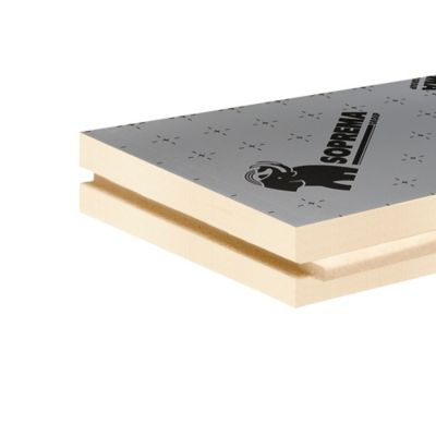 Panneau polyuréthane haute performance emboîtable multi-usage Soprema 120 x 60 cm ép. 80 mm R. 3 ...