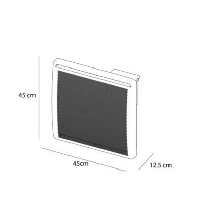 Panneau rayonnant Kiruna 1000W horizontal gris